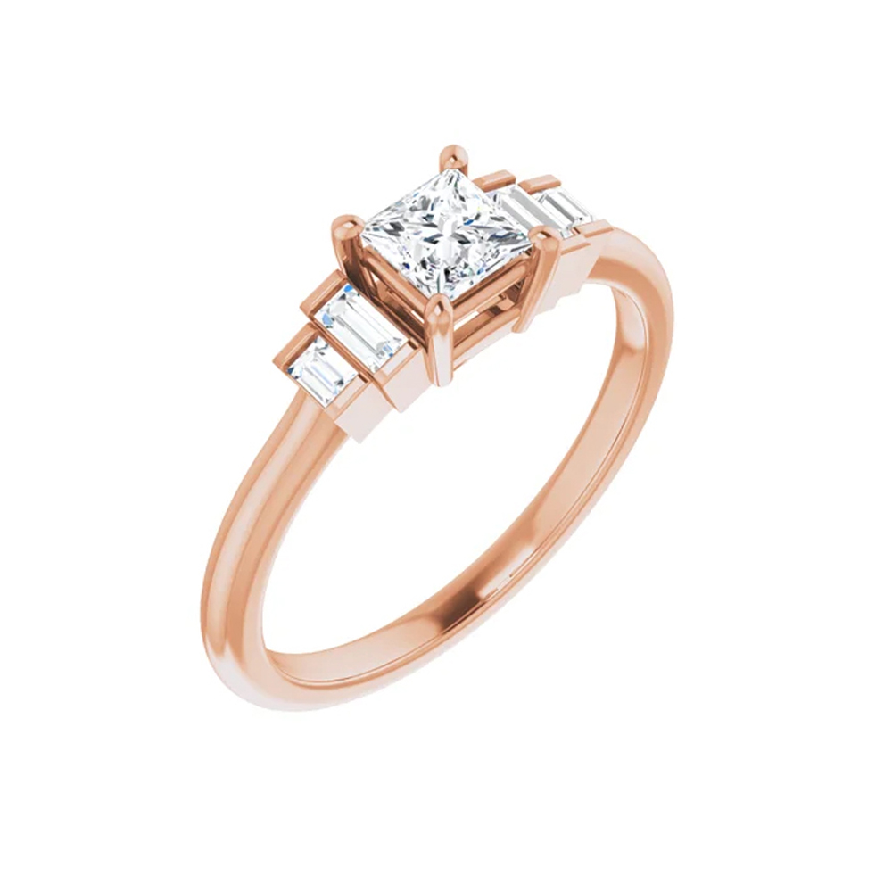 Square cut engagement ring | Temple & Grace AU