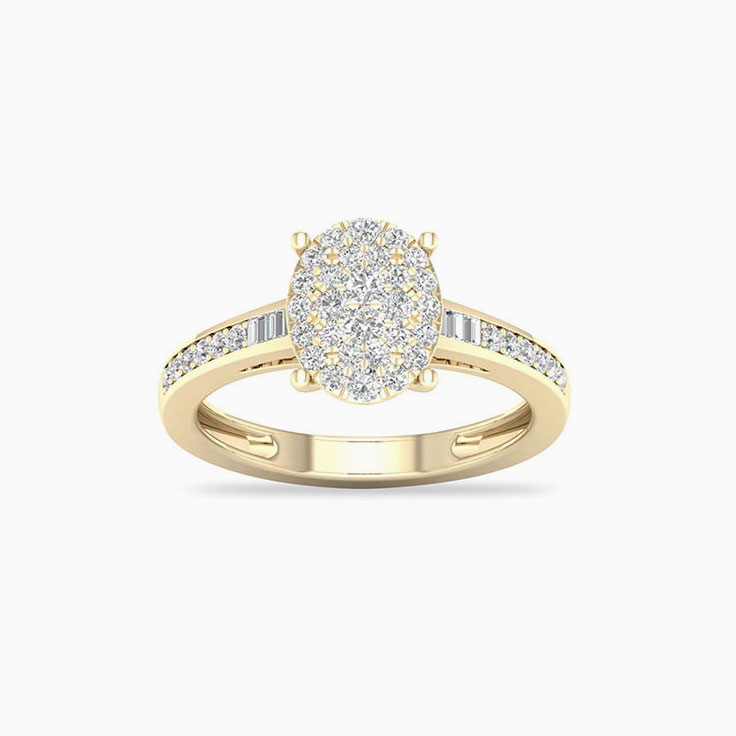 Oval cluster engagement ring | Temple & Grace AU