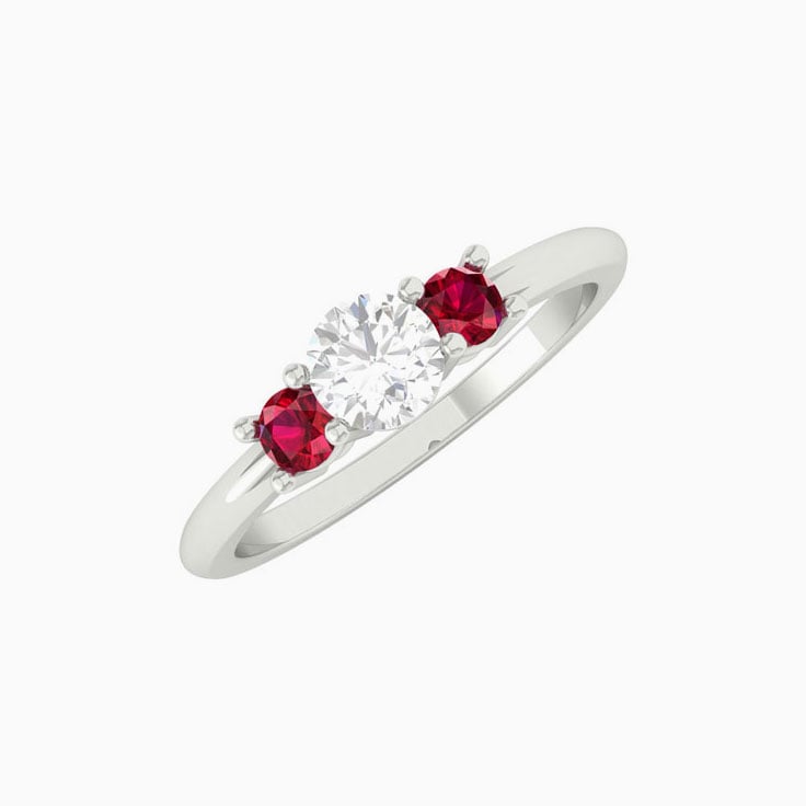White diamond with ruby trilogy | Temple & Grace AU