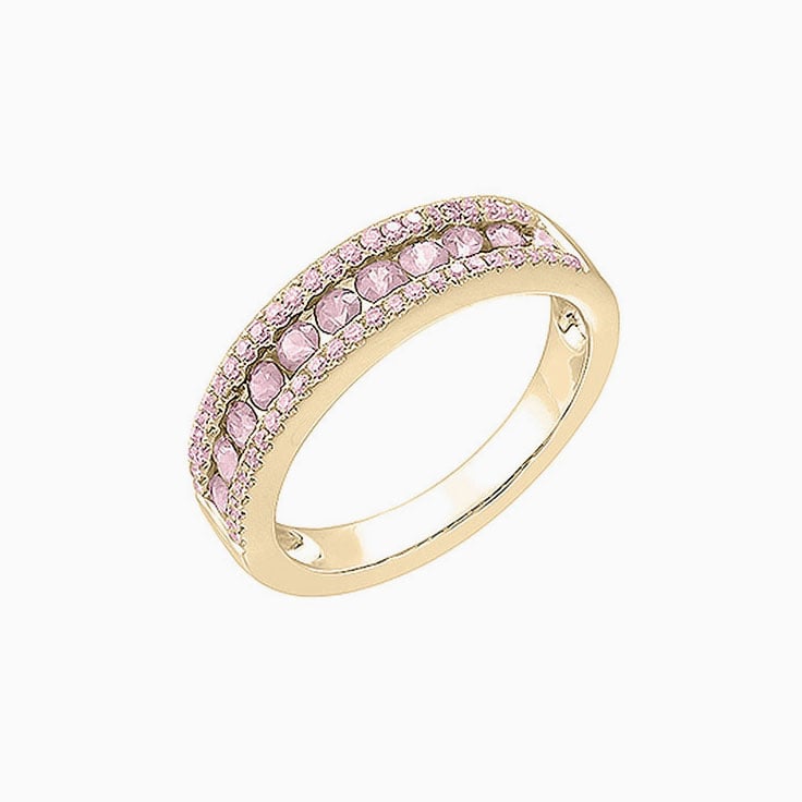 Pink Sapphire Lab diamond ring 3918 | Temple & Grace AU