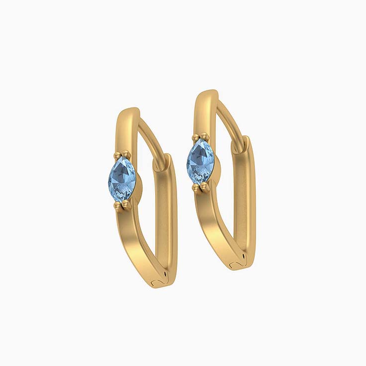 Natural Aquamarine Huggies | Temple & Grace AU