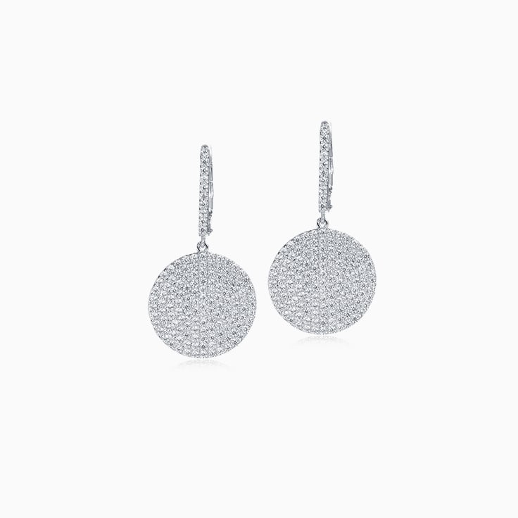 Diamond Disc Earrings | Temple & Grace AU