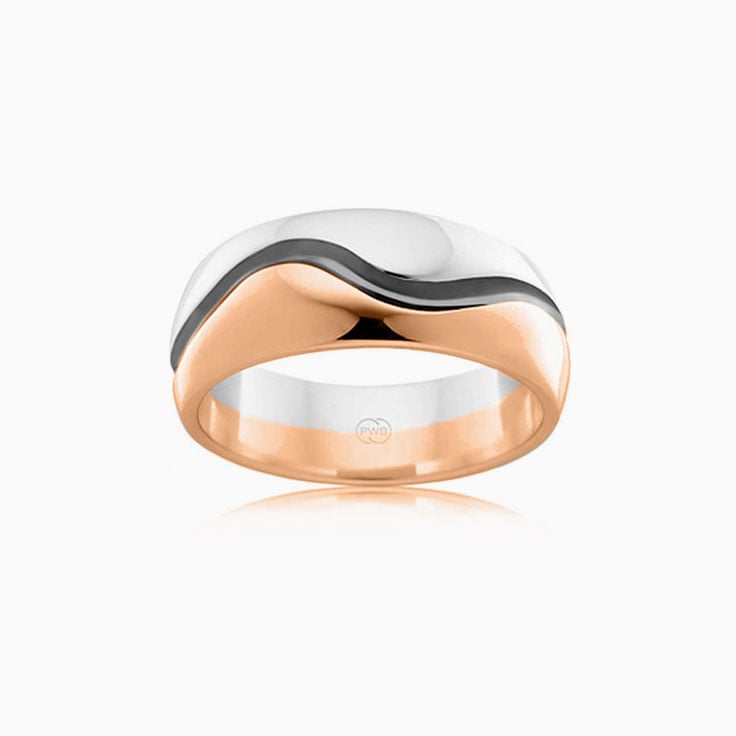 Men's Two Tone Metal Rings | Temple and Grace AU